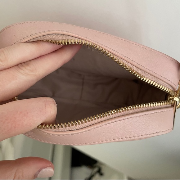 Pop & Suki | Bags | Pop And Suki Pink Camera Bag With Maddie Monogram ...